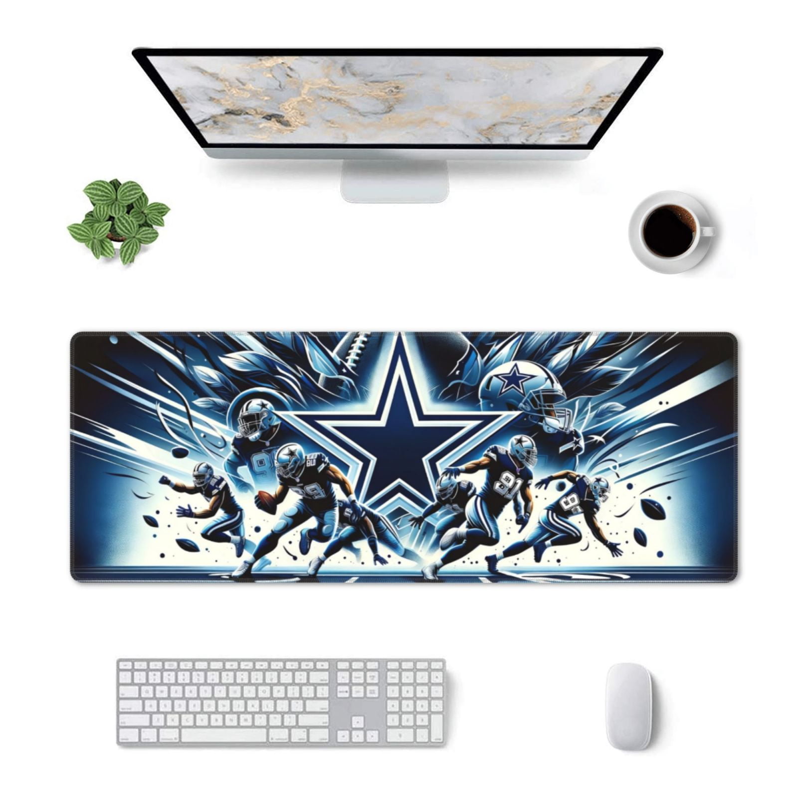 Cowboys Football Team Theme Logo Mouse Pad, Extra Large Rubber Keyboard ...