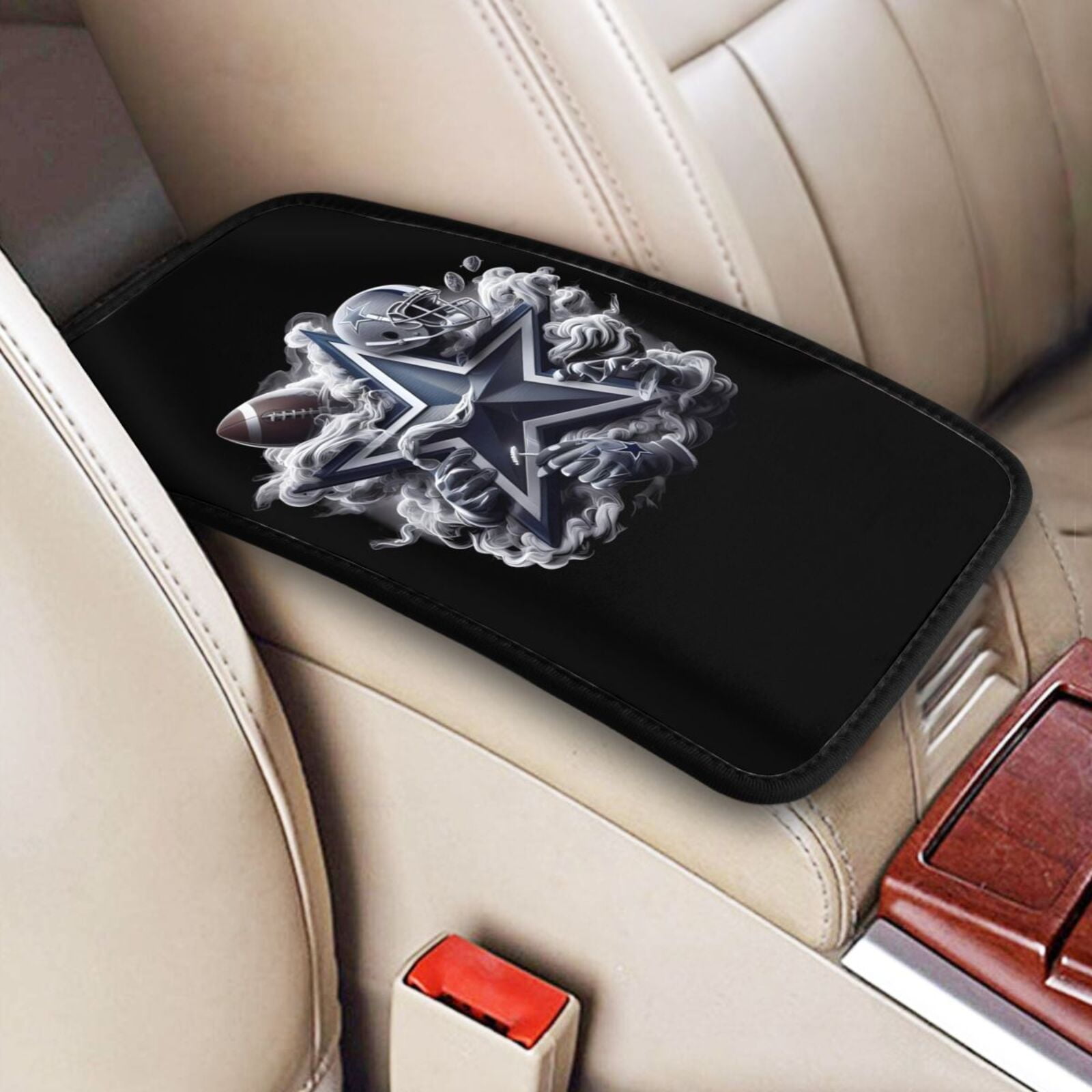 Cowboys Football Team Themed Car Center Console Mat, Car Armrest Box ...
