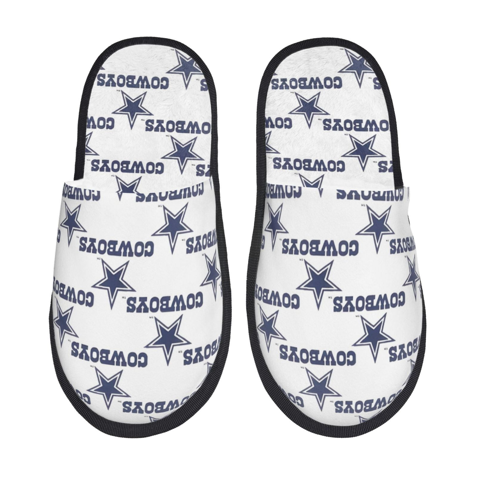 Cowboys Football Team Themed Custom Plush Slippers, Soft and Warm ...