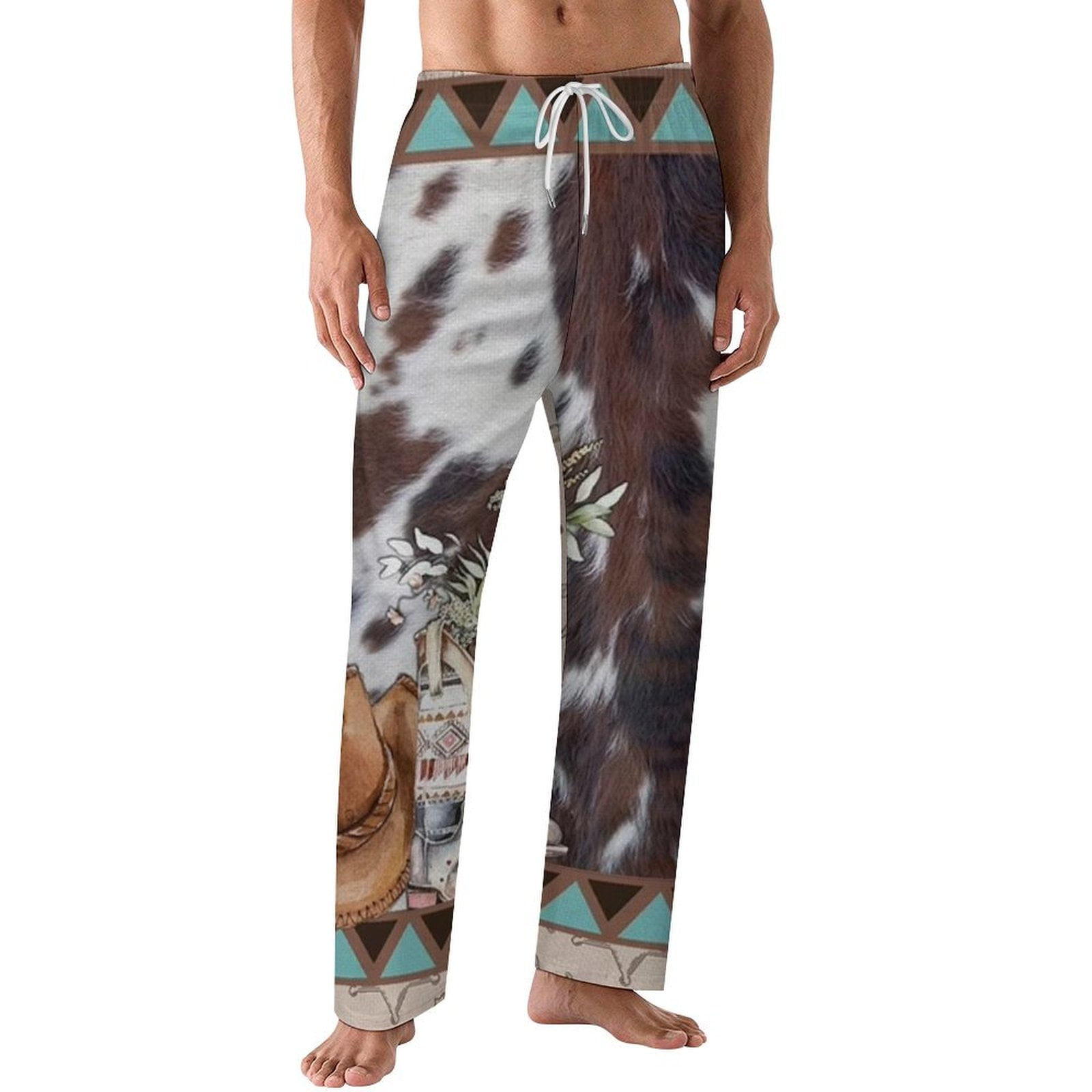 Cowboys Hat Boots Horseshoe Decorative Mens Pajamas Pajama Pants Mens ...
