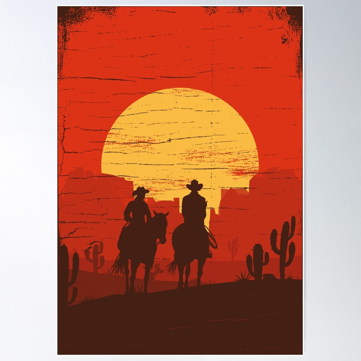 Cowboys Of The Wild West - Journey Poster Wall Art, Modern Wall Decor ...