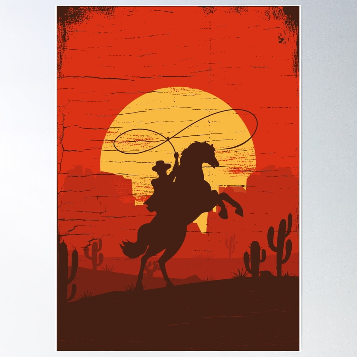Cowboys Of The Wild West - Riding Solo Poster Wall Art, Modern Wall ...