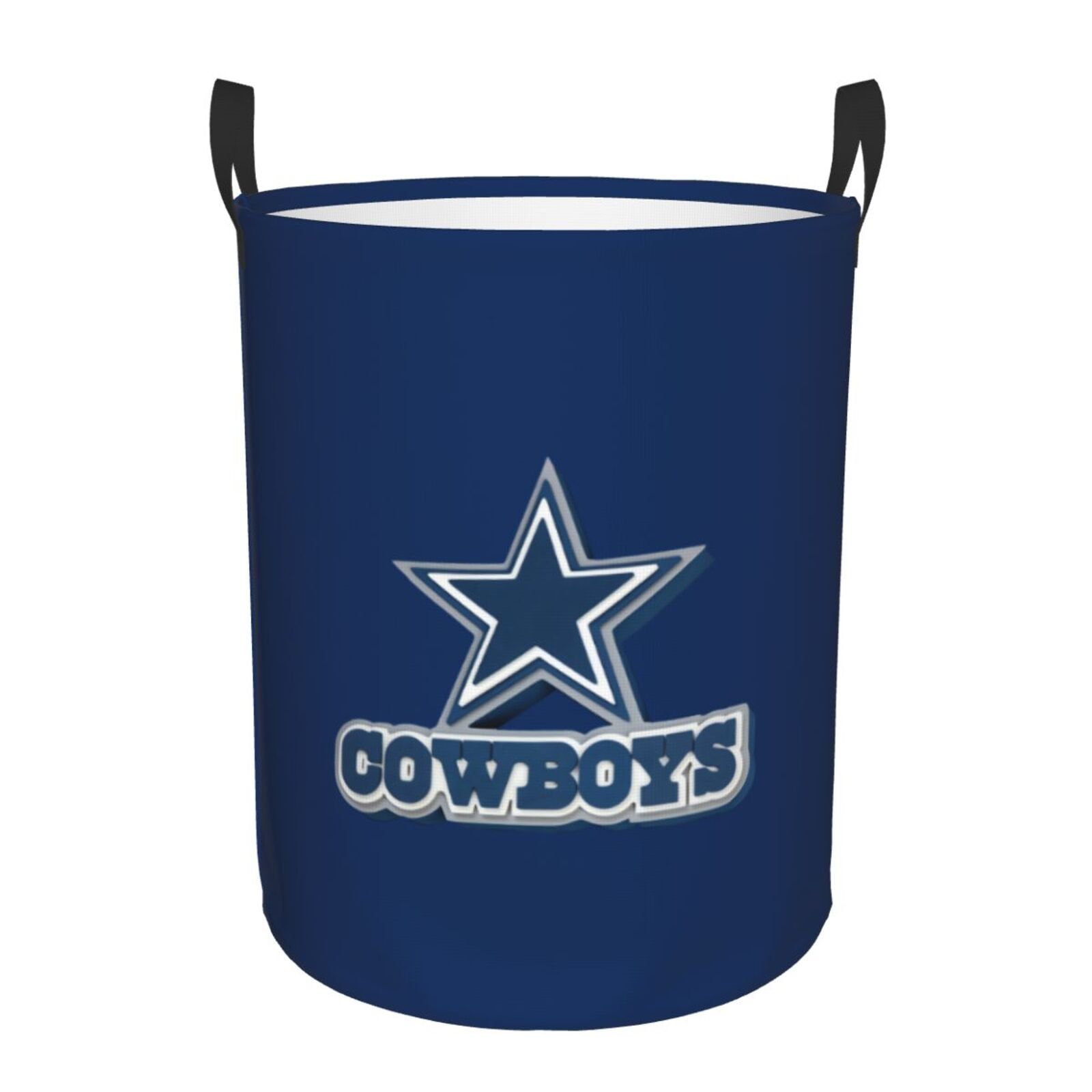 Cowboys Round Laundry Basket Foldable, Dirty Clothes Storage Basket, Suitable for Laundry Room ...