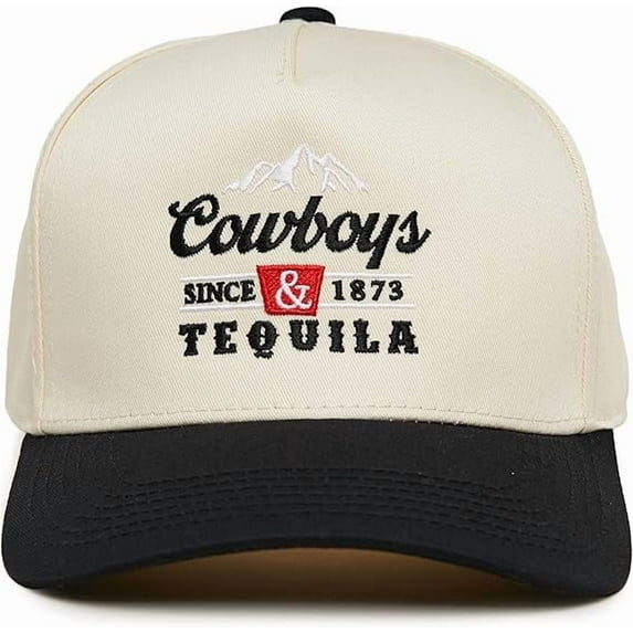 Cowboys And Tequila Hat, Vintage Western Style Embroidered Cap With ...