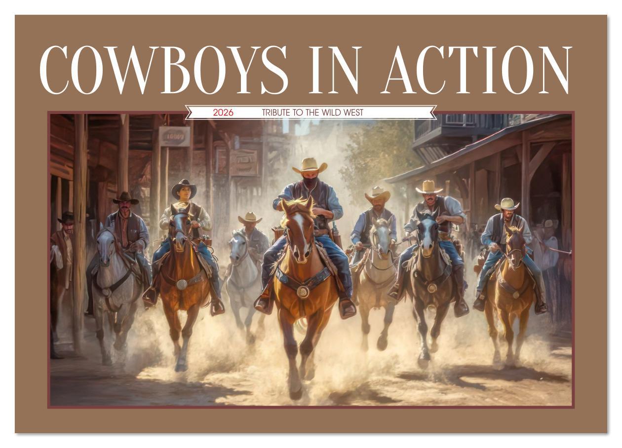 Cowboys in action - Tribute to the Wild West (Monthly Wall Calendar ...