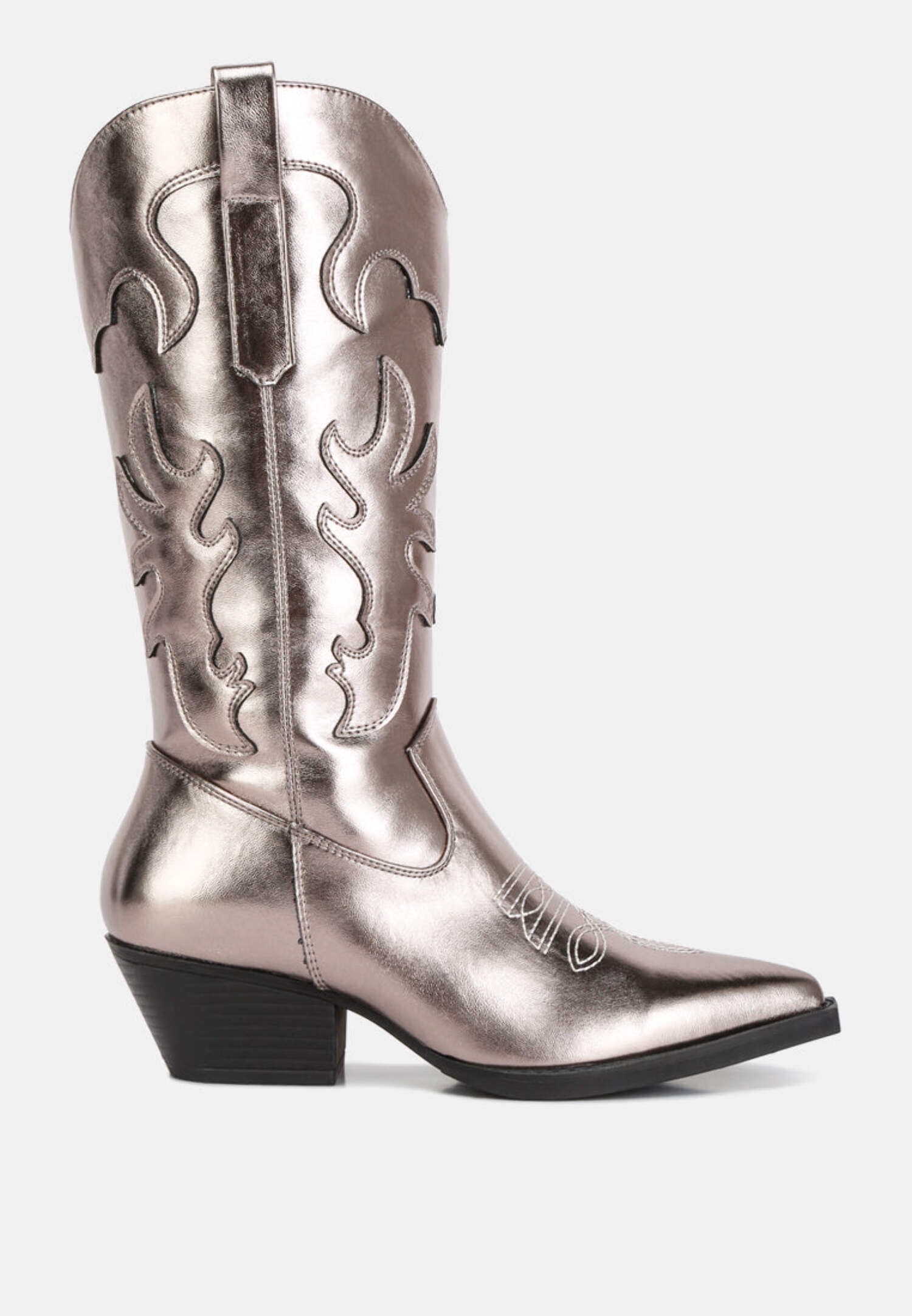 Cowby Metallic Faux Leather Cowboy Boots - Walmart.com
