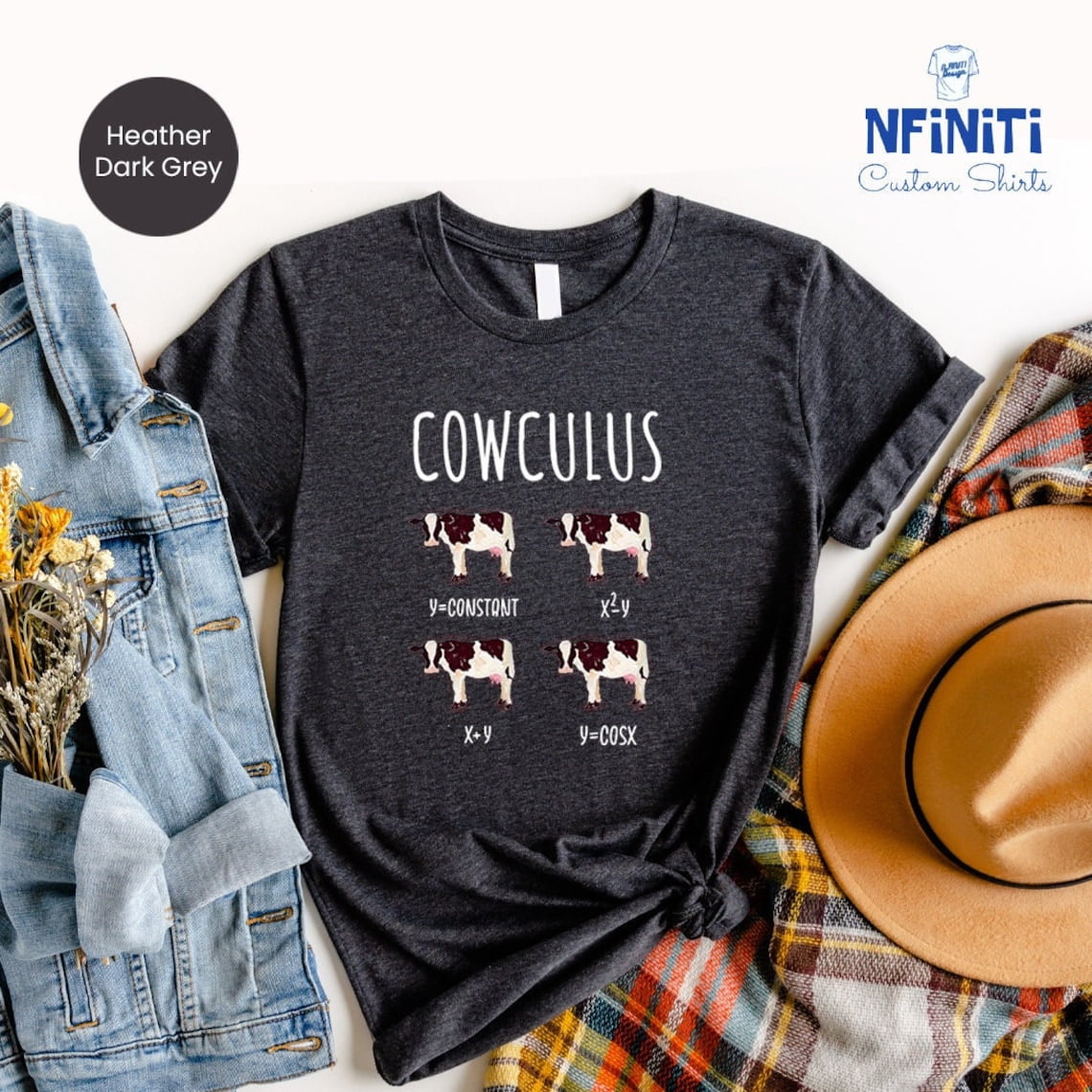 Cowculus Math Teacher Shirt, Math Cow T-Shirt TSHIRT All Size S-5XL ...