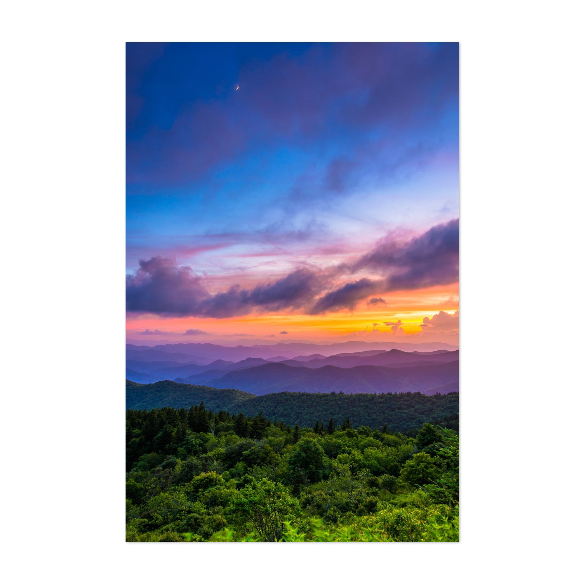 Cowee Mountains Overlook 02 - North Carolina Photography Unframed Wall ...