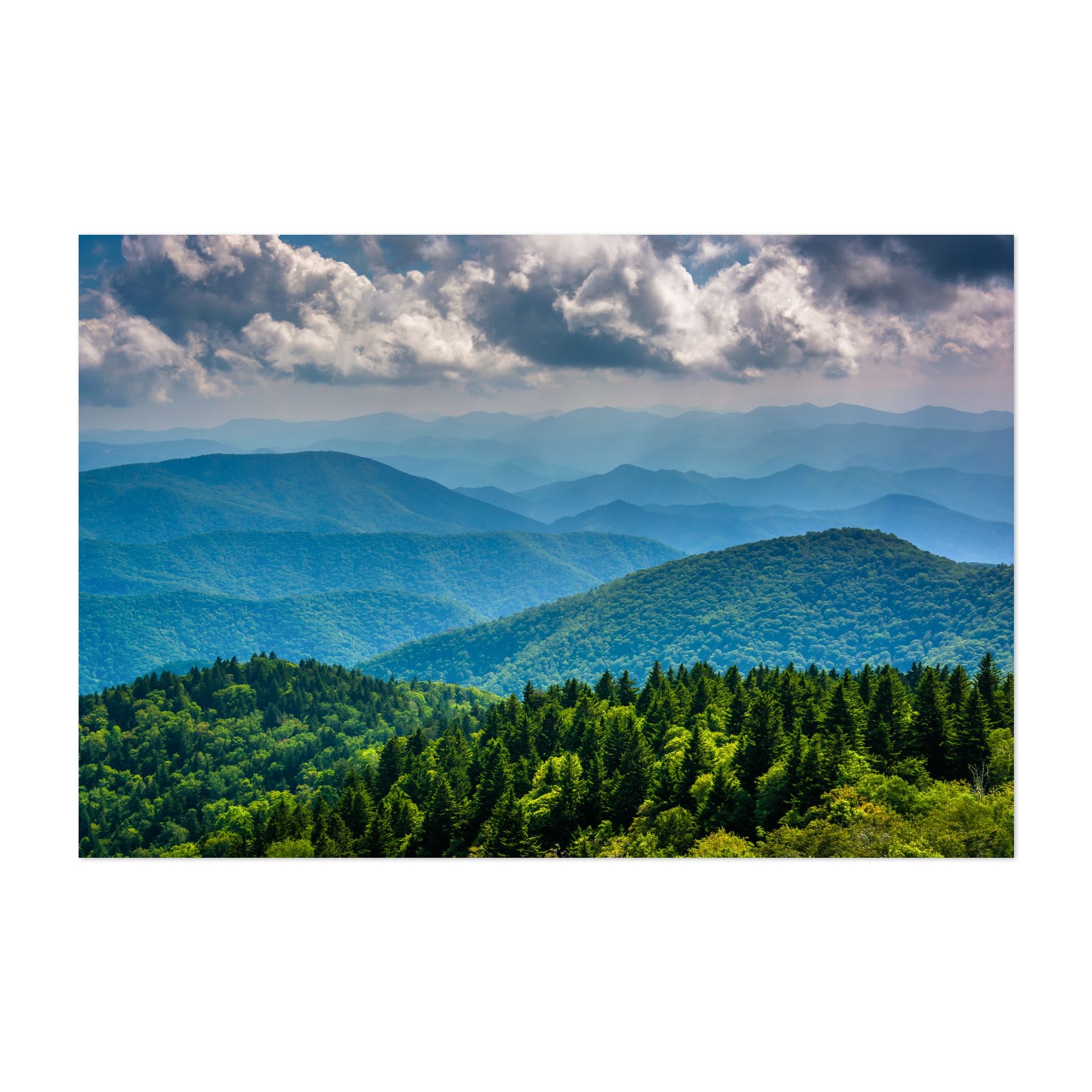 Cowee Mountains Overlook 03 - North Carolina Photography Unframed Wall ...