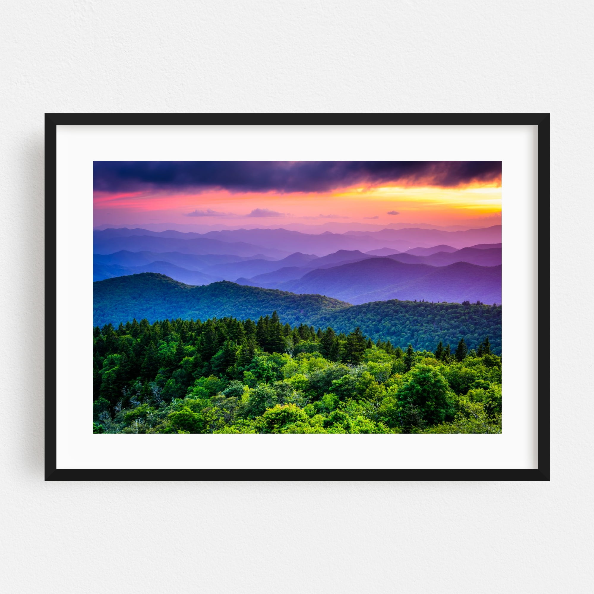 Cowee Mountains Overlook - North Carolina Photography Black Framed Wall ...