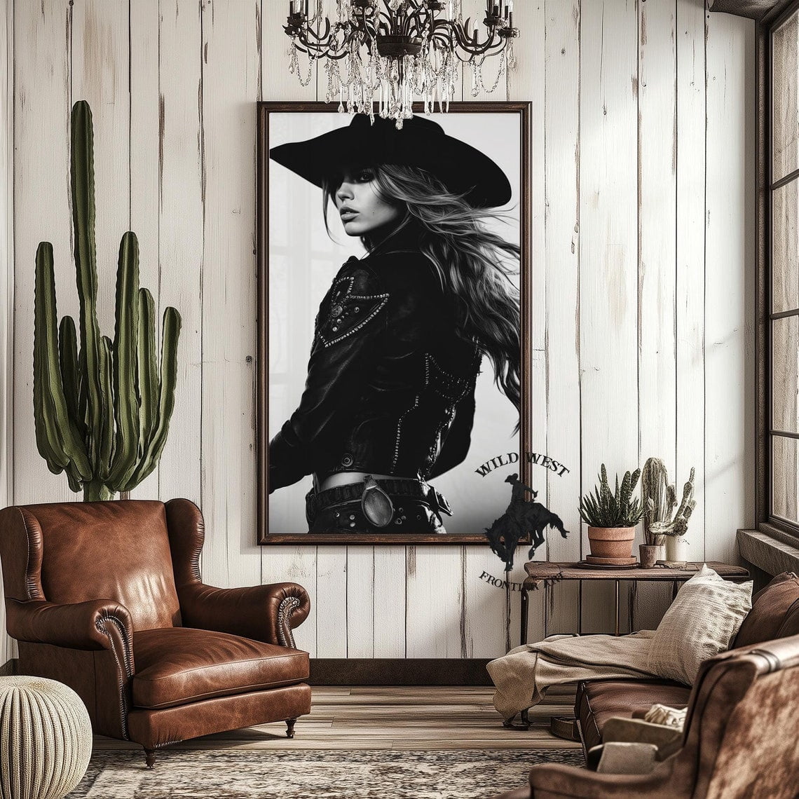 Cowgirl Art Poster, Vintage Western Decor Print Home Decor UNFRAMED ...