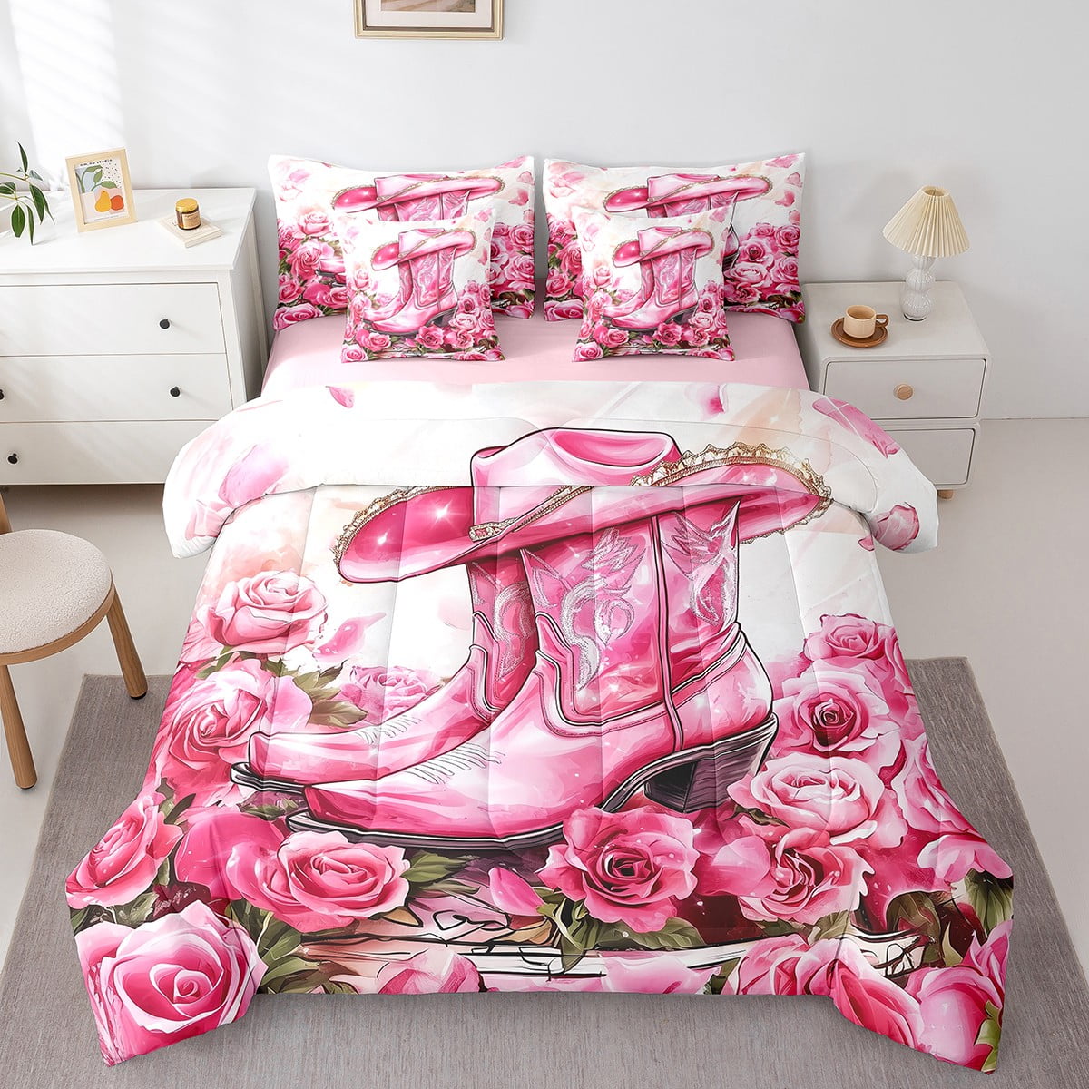 Cowgirl Bed In A Bag With Sheets Western Cowgirl Bedding Set,Cute ...