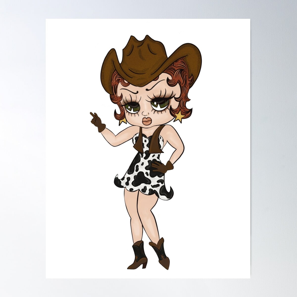 Cowgirl Betty Boop Jolene Edition Poster Wall Art, Modern Wall Decor ...