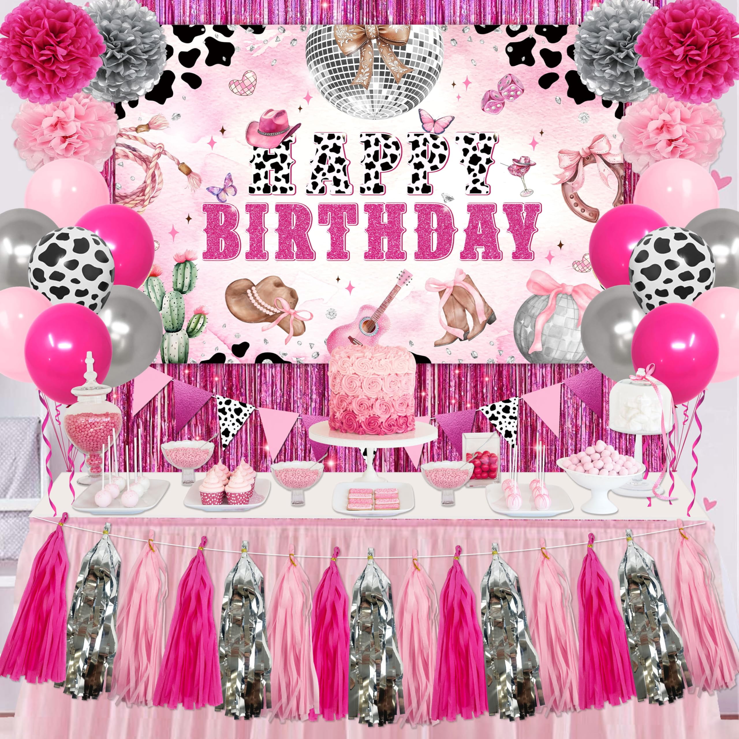 Cowgirl Birthday Party SCH4 Decorations Cowgirl Party Decorations ...