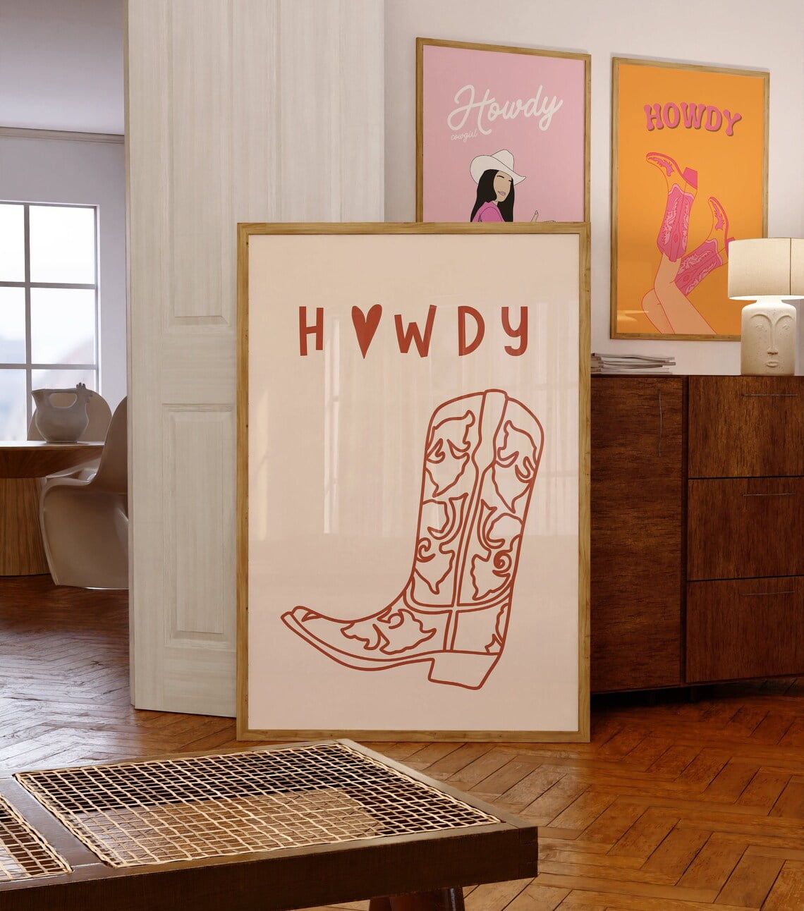 Cowgirl Boots Art Print-Howdy Typography Art-Western Decor-Southwestern ...