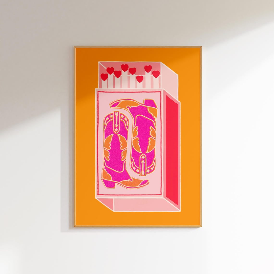 Cowgirl Boots Poster Colorful Funky Wall Art Maximalist Dopamine Decor ...