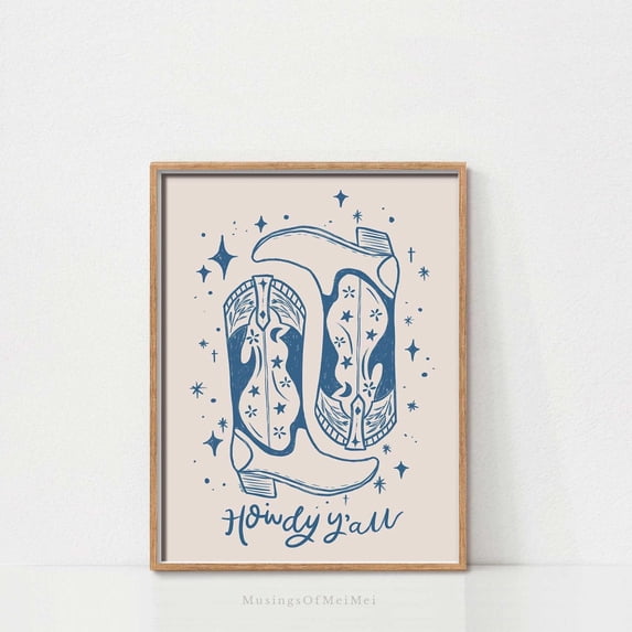 Cowgirl Boots Postervintage Art Western Decor Wild West Poster Vintage ...