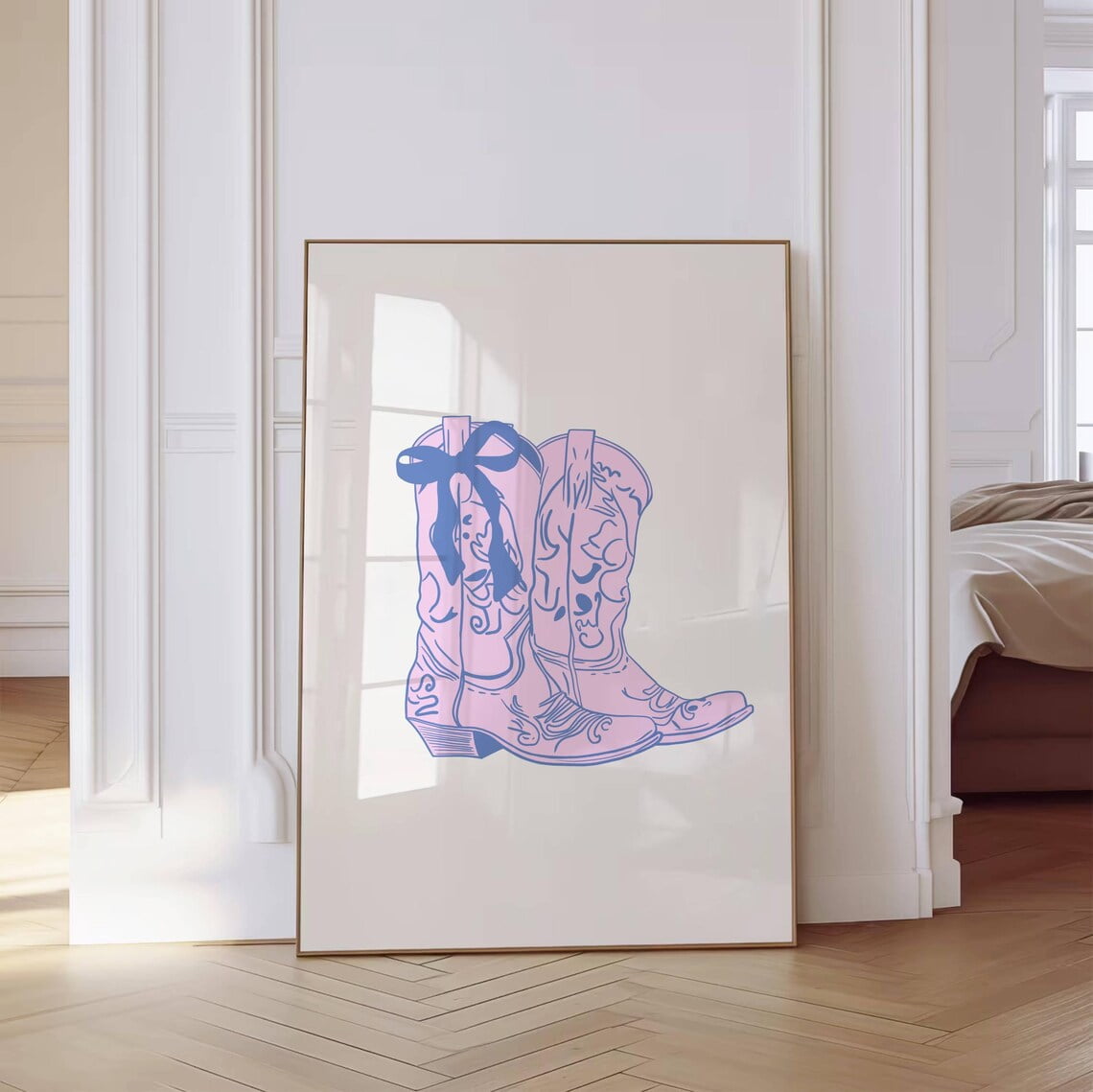 Cowgirl Boots Print Coastal Cowgirl Wall Art Girly Western Print Dorm ...