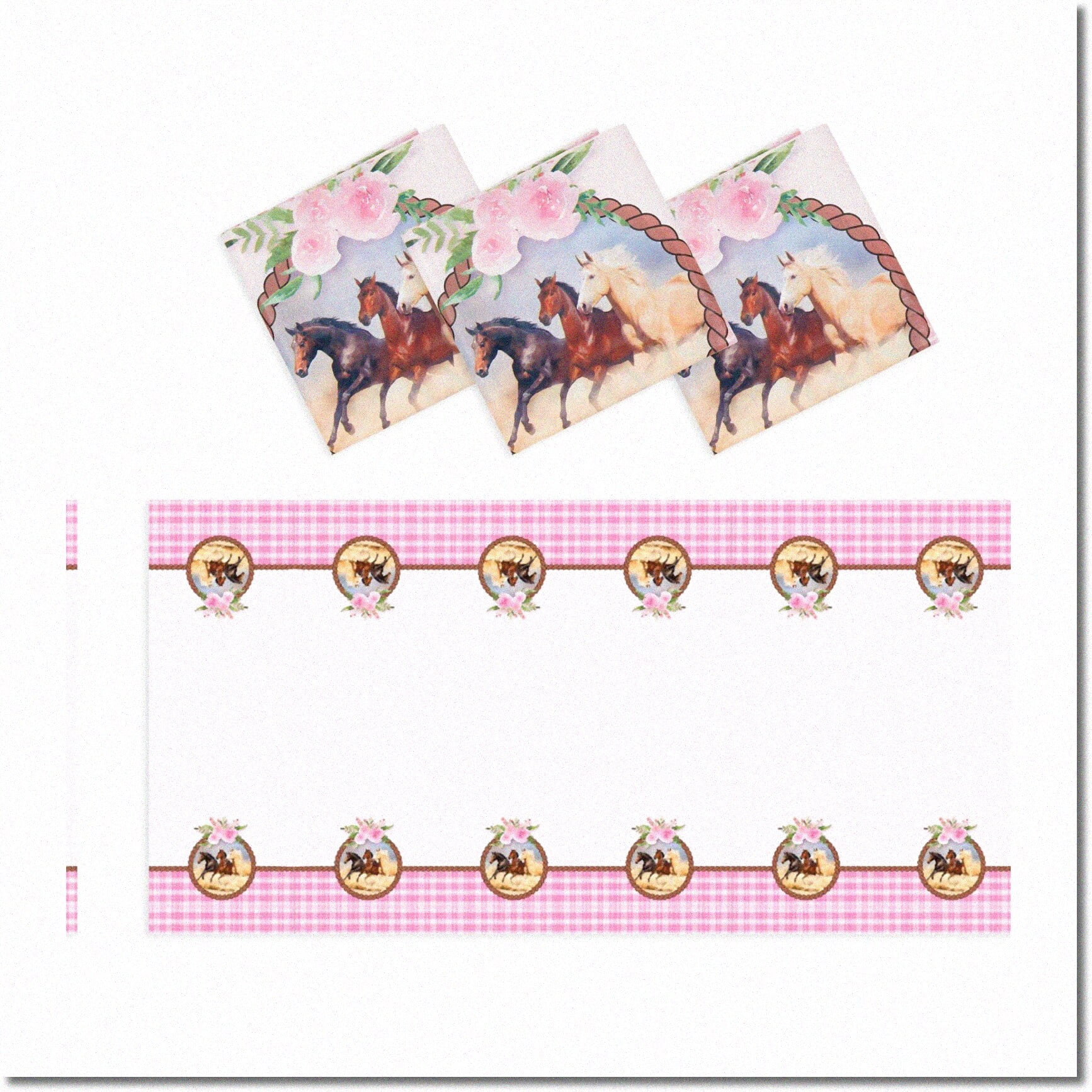 Cowgirl Chic Party Pack - 3 Plastic Table Covers (54 x 108 in) - Fun ...