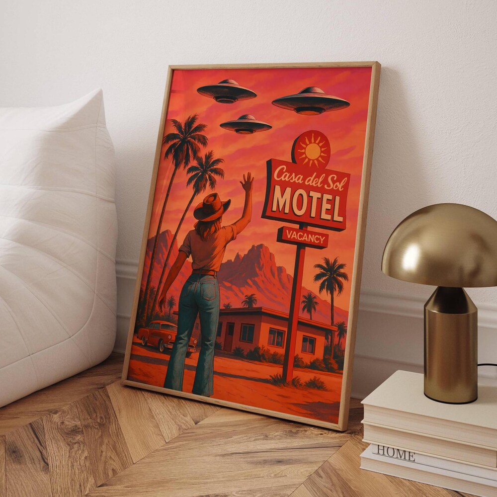 Cowgirl Collage Wall Art Cosmic Desert Poster Vintage Western Print ...