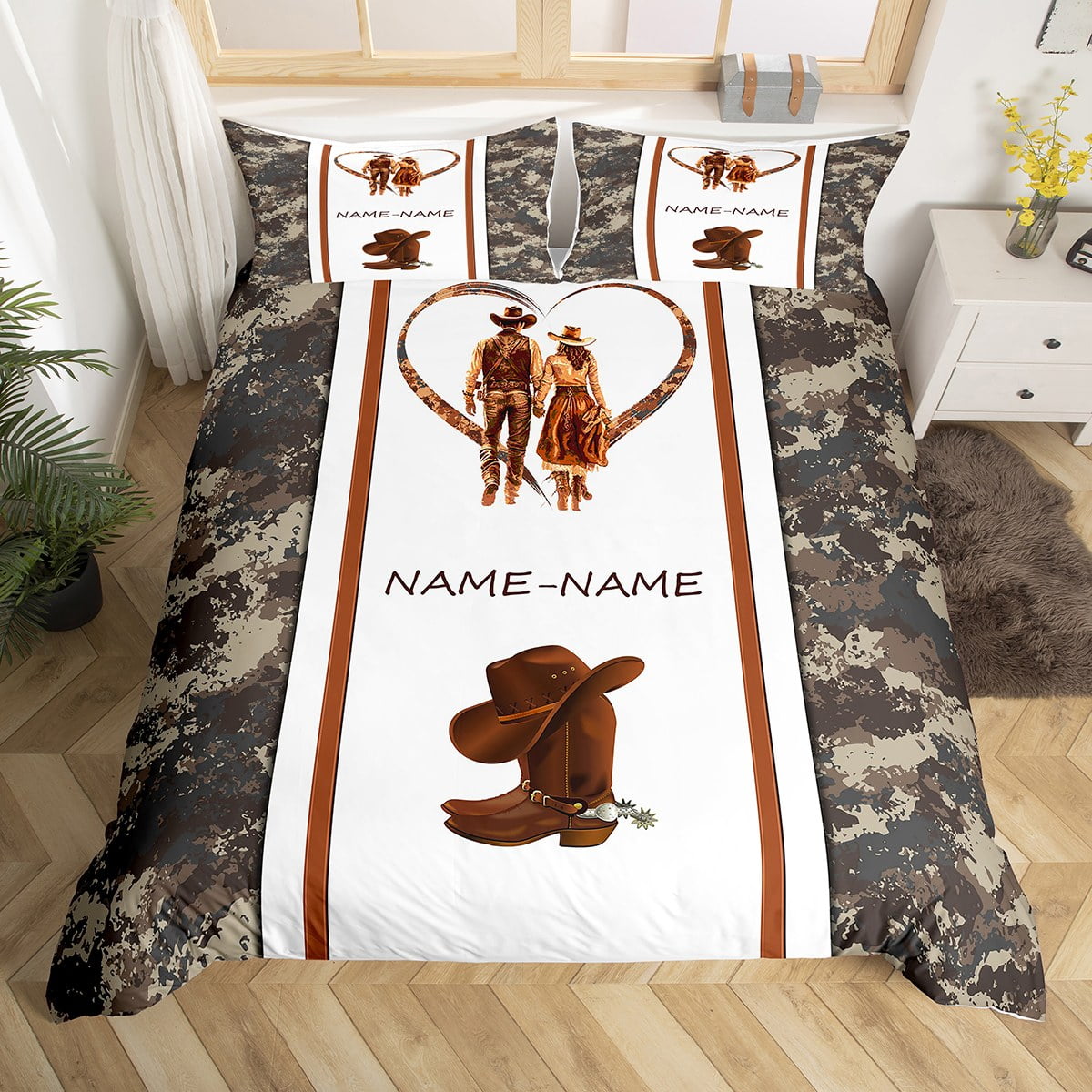 Cowgirl Cowboy Lovers Comforter Cover Personalized Cowboys Gifts for ...