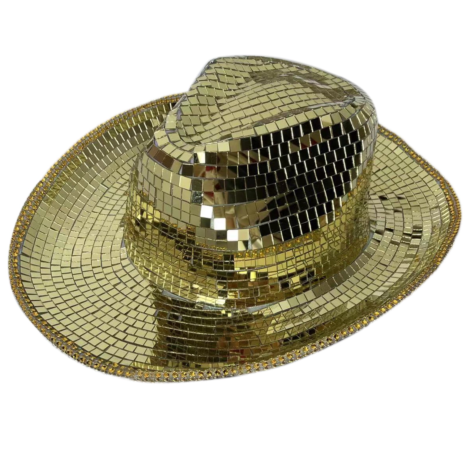 Cowgirl Hat Ultra-flashing Cowboy Hat Mirrored Disco for Music ...