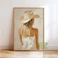 Cowgirl Hat Wall Art Western Woman Minimalist Ranch Art Rustic ...