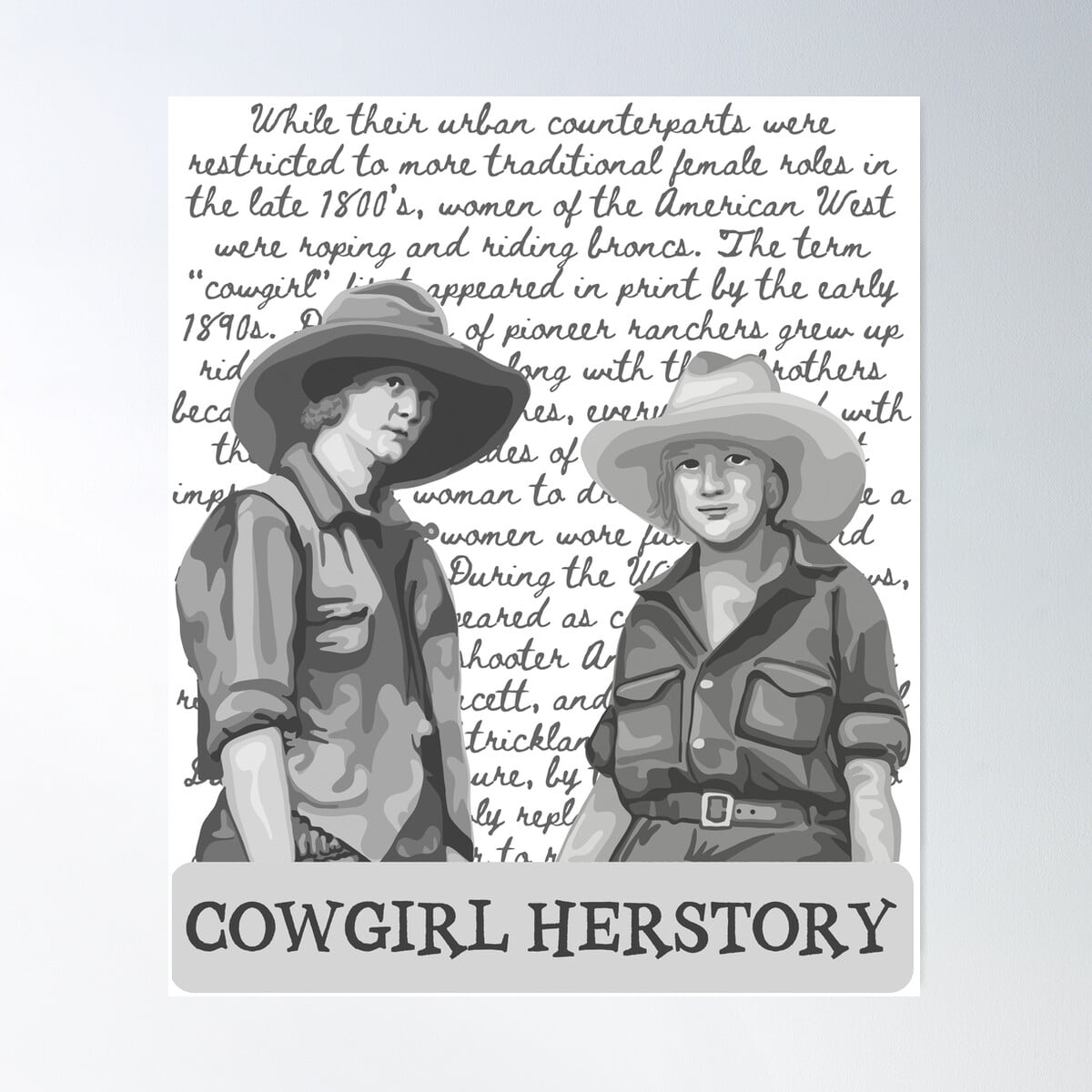 Cowgirl Herstory Poster, 16x24 UNFRAMED - Walmart.com