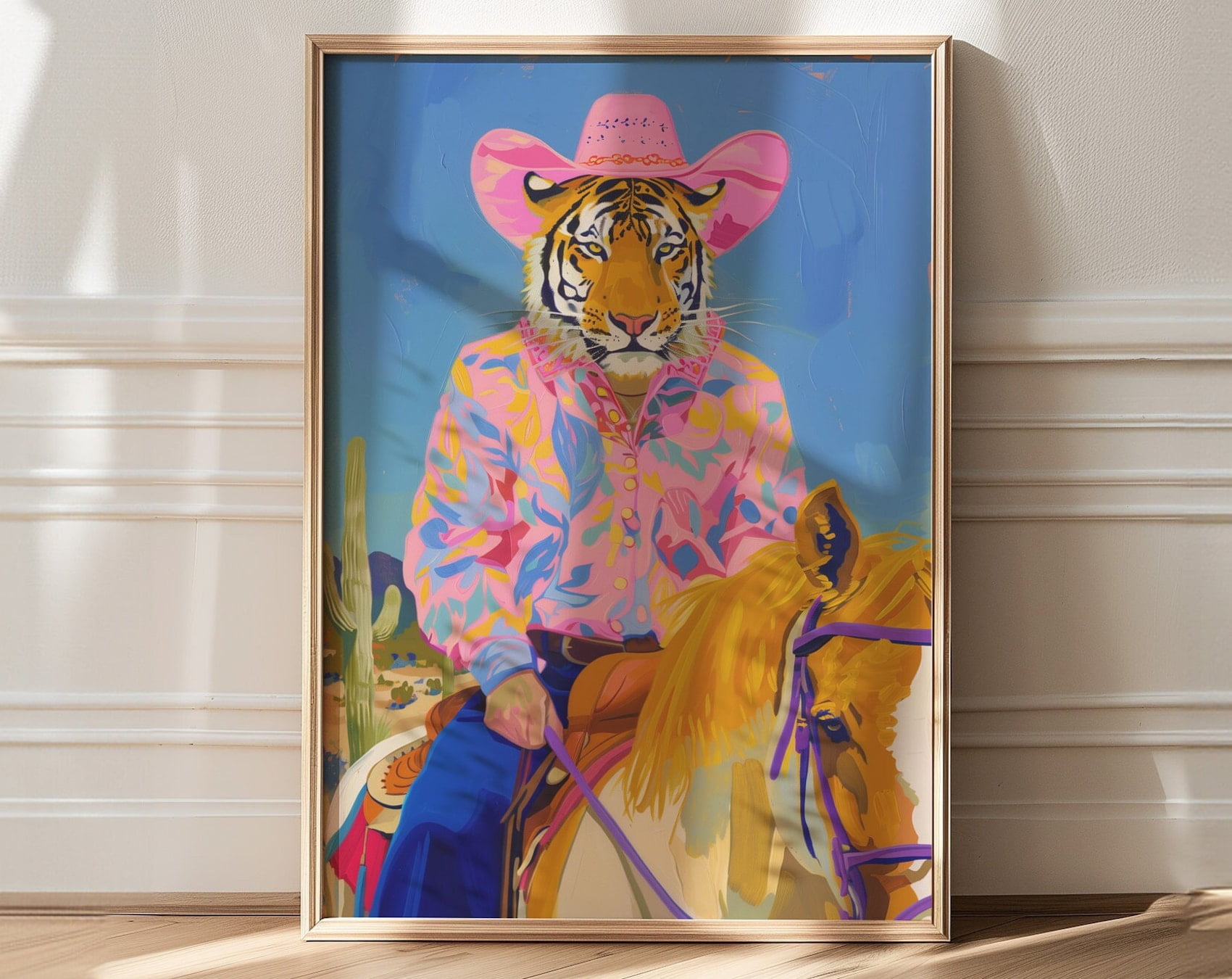 Cowgirl Home Decor, Western Girly Decor, Preppy Wall Art Decor, Tiger ...