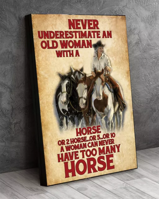 Cowgirl Never Underestimate Old Woman With Many Horses Rider Horse ...