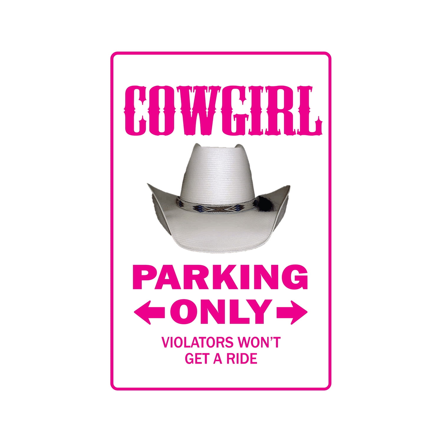 Cowgirl Novelty Aluminum Sign | Indoor/Outdoor | Funny Home Décor for ...