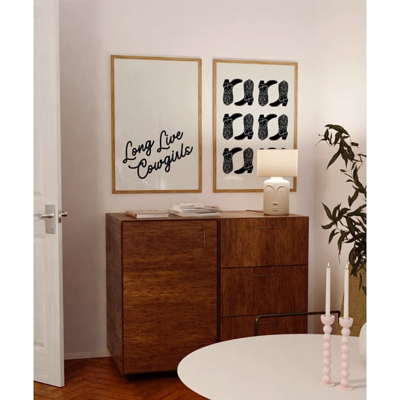 Cowgirl Prints Boho Western Art Cowgirl Boots Home Decor Office Wall ...