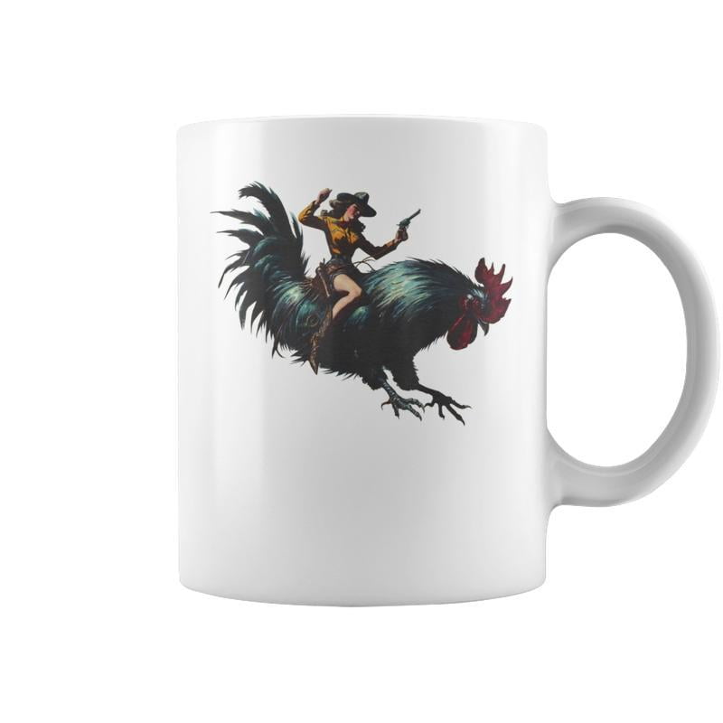 Cowgirl Riding Chicken Coffee Mugs - Walmart.com