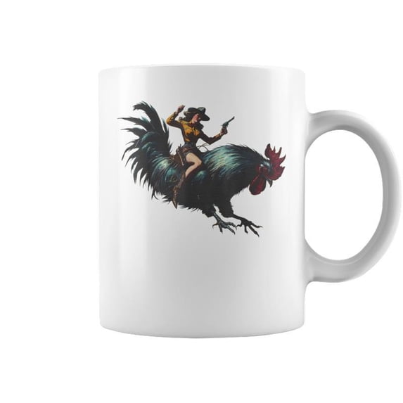 Cowgirl Riding Chicken Coffee Mugs - Walmart.com