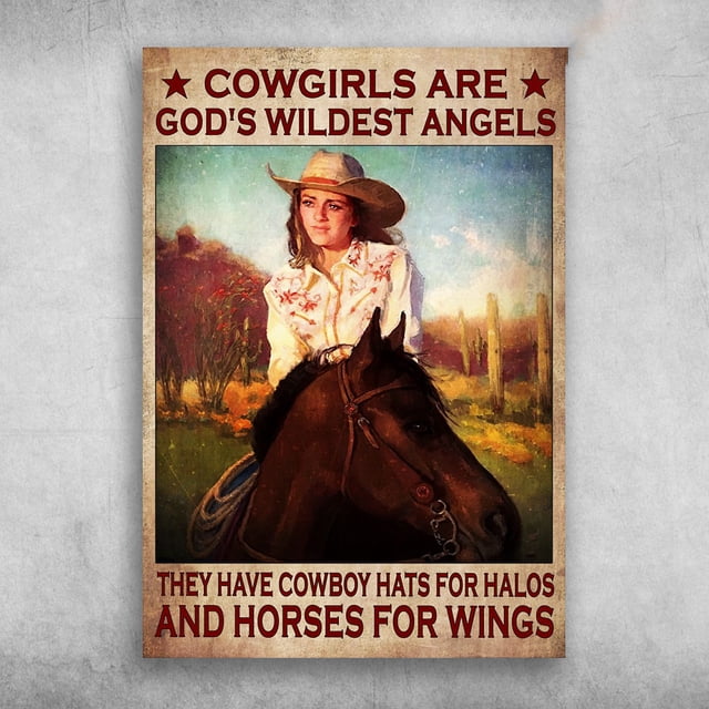 Cowgirl Riding Horse - Cowgirls Are God's Wildest Angels, They Have ...