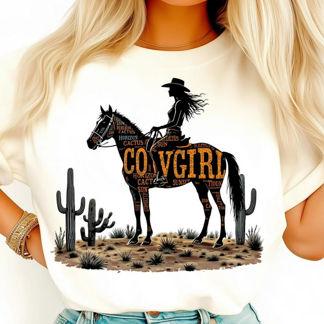 Cowgirl Spirit shirt, Desert Horizon shirt, Western Vibes shirt, Rustic ...