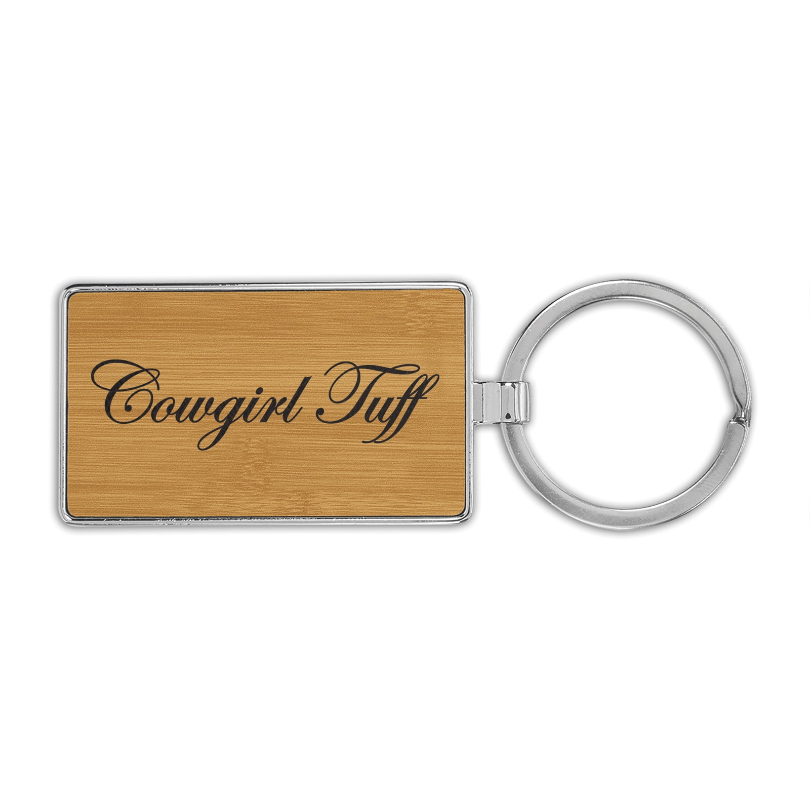 Cowgirl Tuff Premium Leatherette Keychain country - Bamboo - Walmart.com