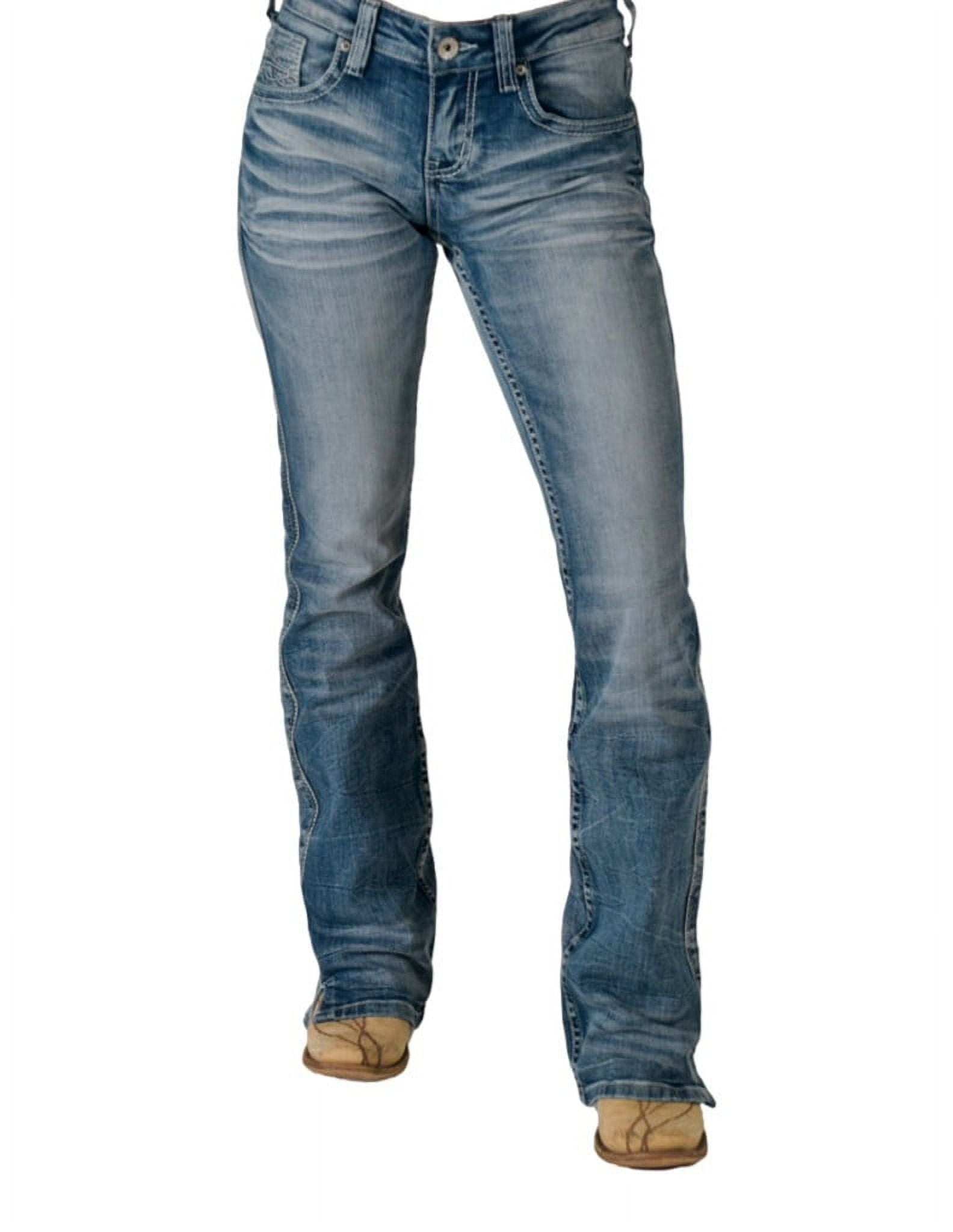 Cowgirl Tuff Western Jeans Womens Dynamite 27 Long Medium Wash JDYNOM - Walmart.com