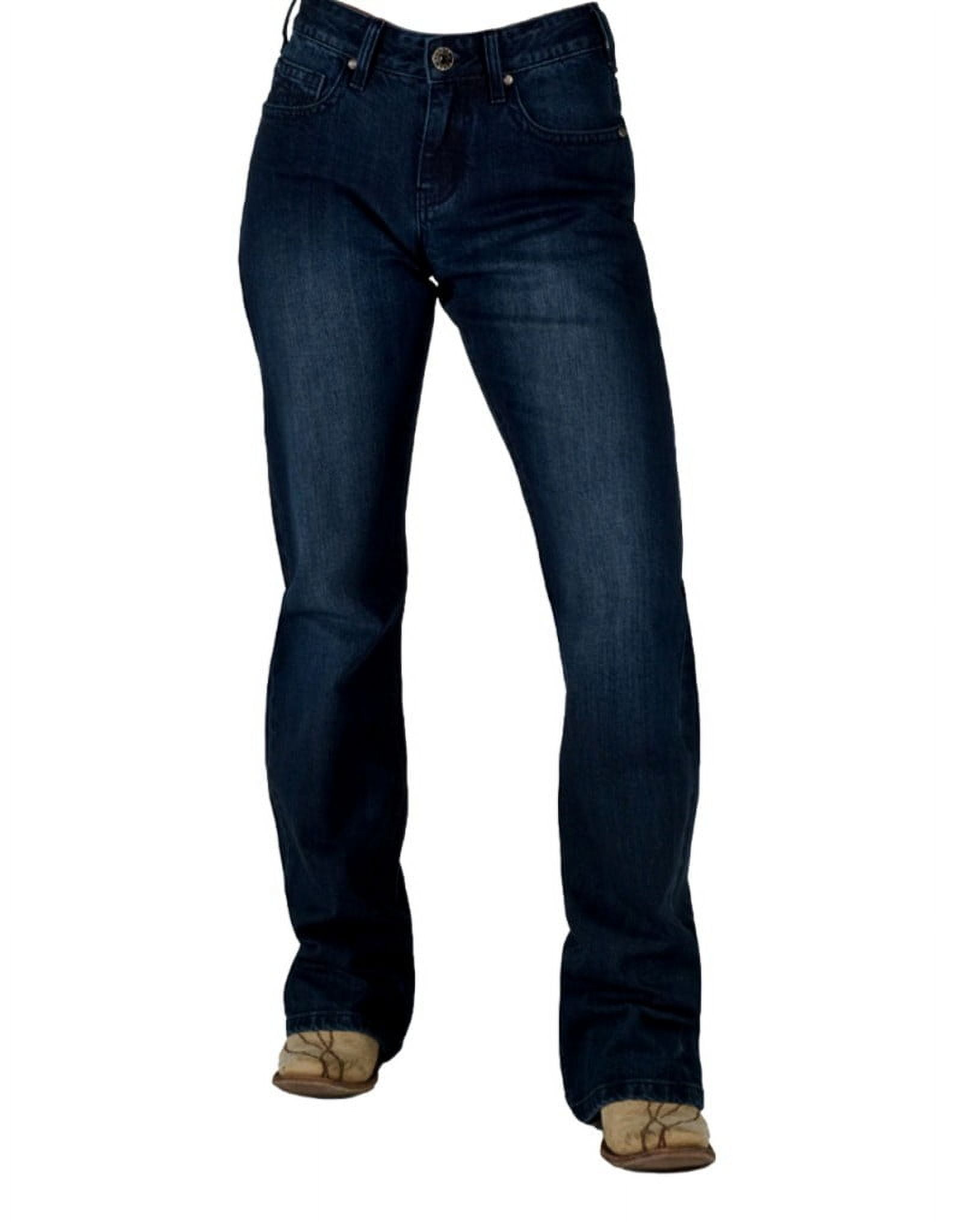 Cowgirl Tuff Western Jeans Womens Empower 35 Long Dark Wash JEMPOW ...