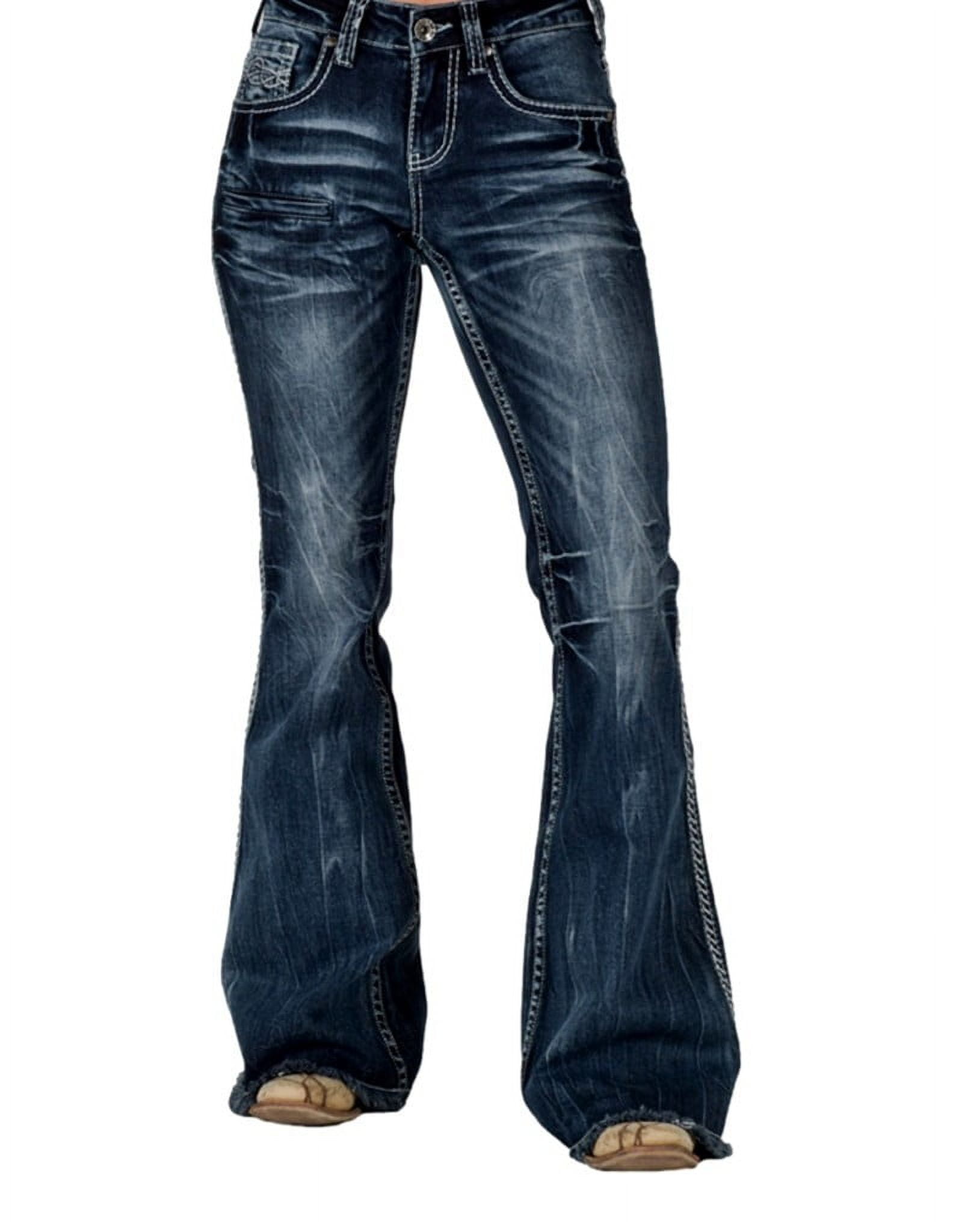 Cowgirl Tuff Western Jeans Womens Firewater 33 Reg Medium Wash JFIREW - Walmart.com