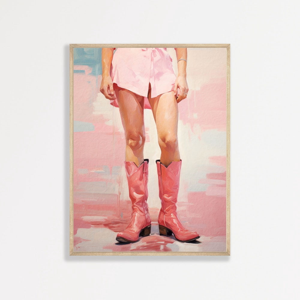 Cowgirl Wall Art Print Girly Decor Minimal Modern Western Poster Boho ...