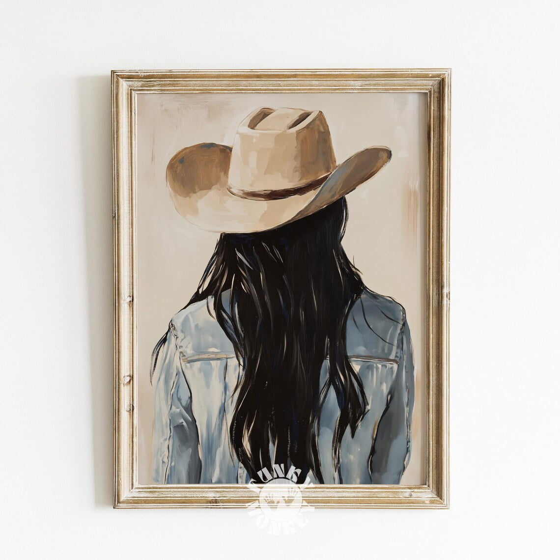 Cowgirl Wall Art Print, Western Rustic Portrait, Country Farmhouse ...