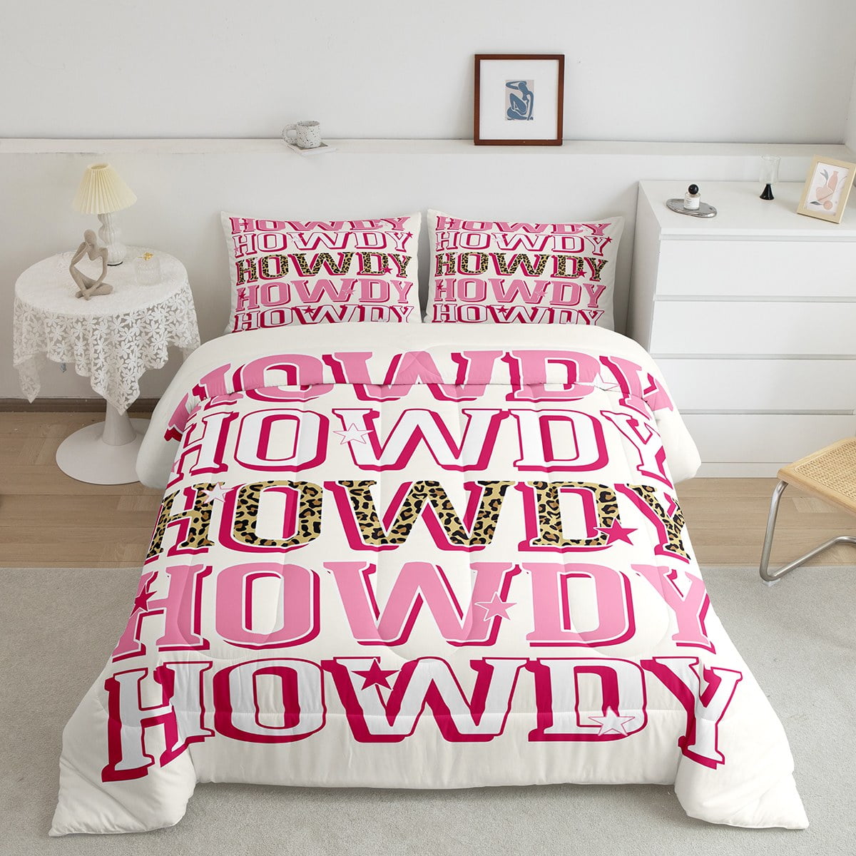 Cowgirl Western Bedding Hot Pink Room Decor, Preppy Howdy Cheetah ...