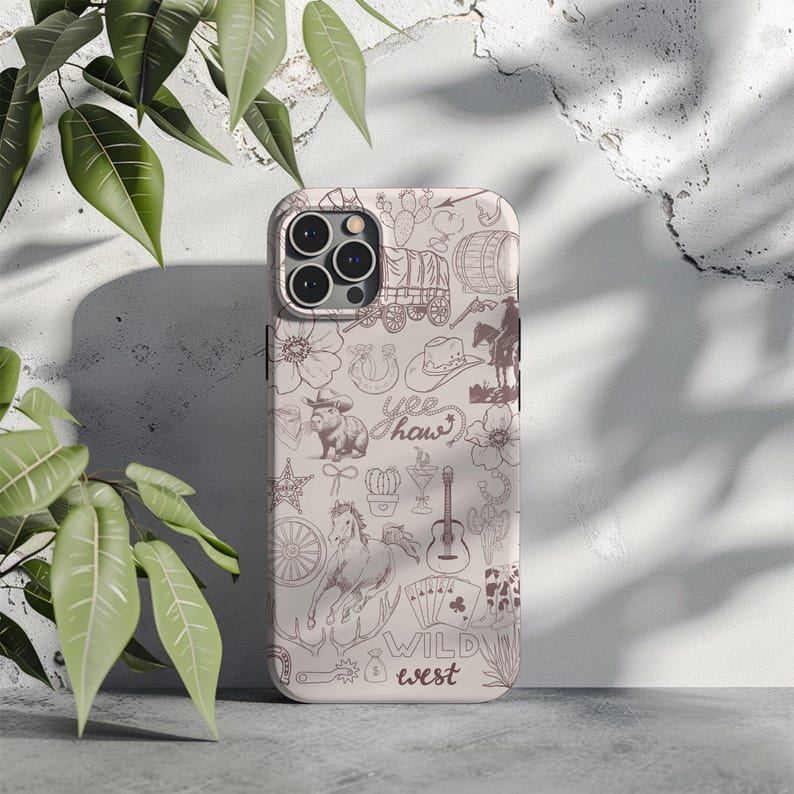 Cowgirl Western Rodeo Aesthetic Phone Case for iPhone 16 15 14 13 12 11 ...