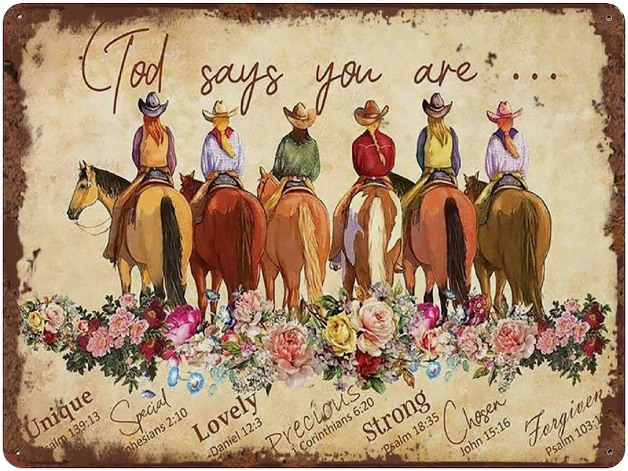 Cowgirls Diamond Art Kits for Adults Beginners God Says You Are Unique ...