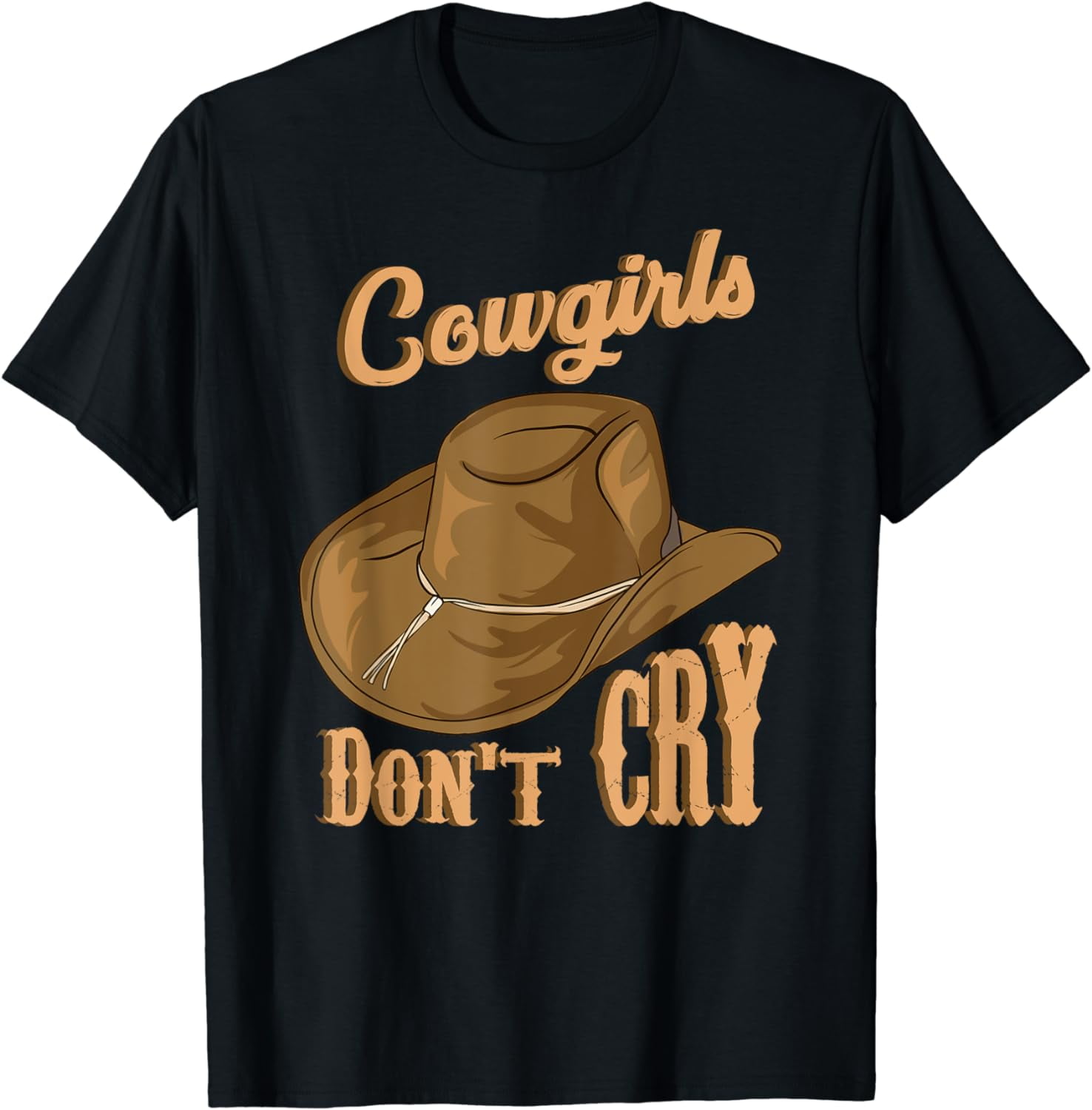 Cowgirls Don't Cry Funny Country Western Rodeo Girl Cowgirl T-Shirt - Walmart.com