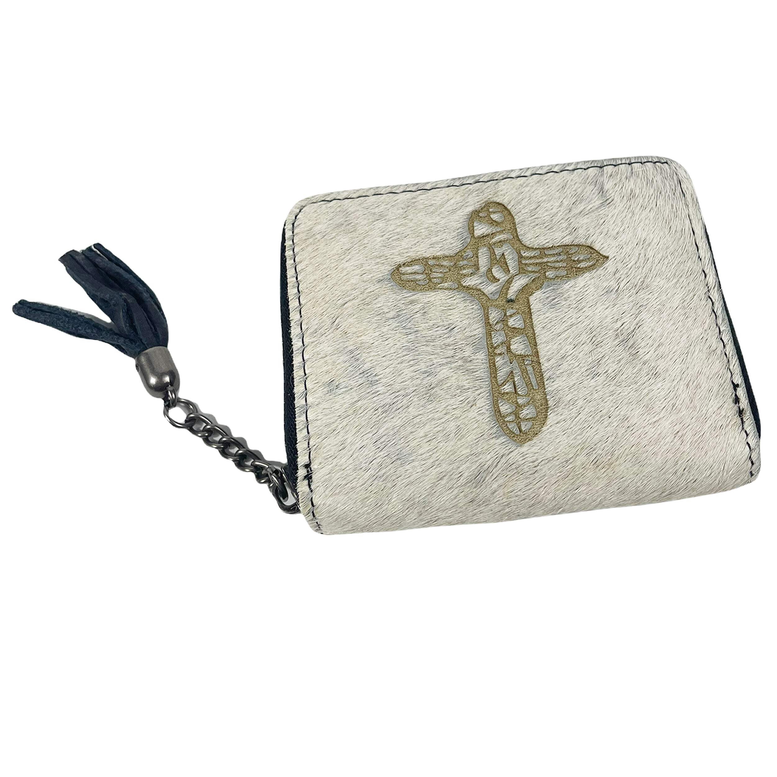 Cowhair Leather Western Wallet Coin Purse - Walmart.com