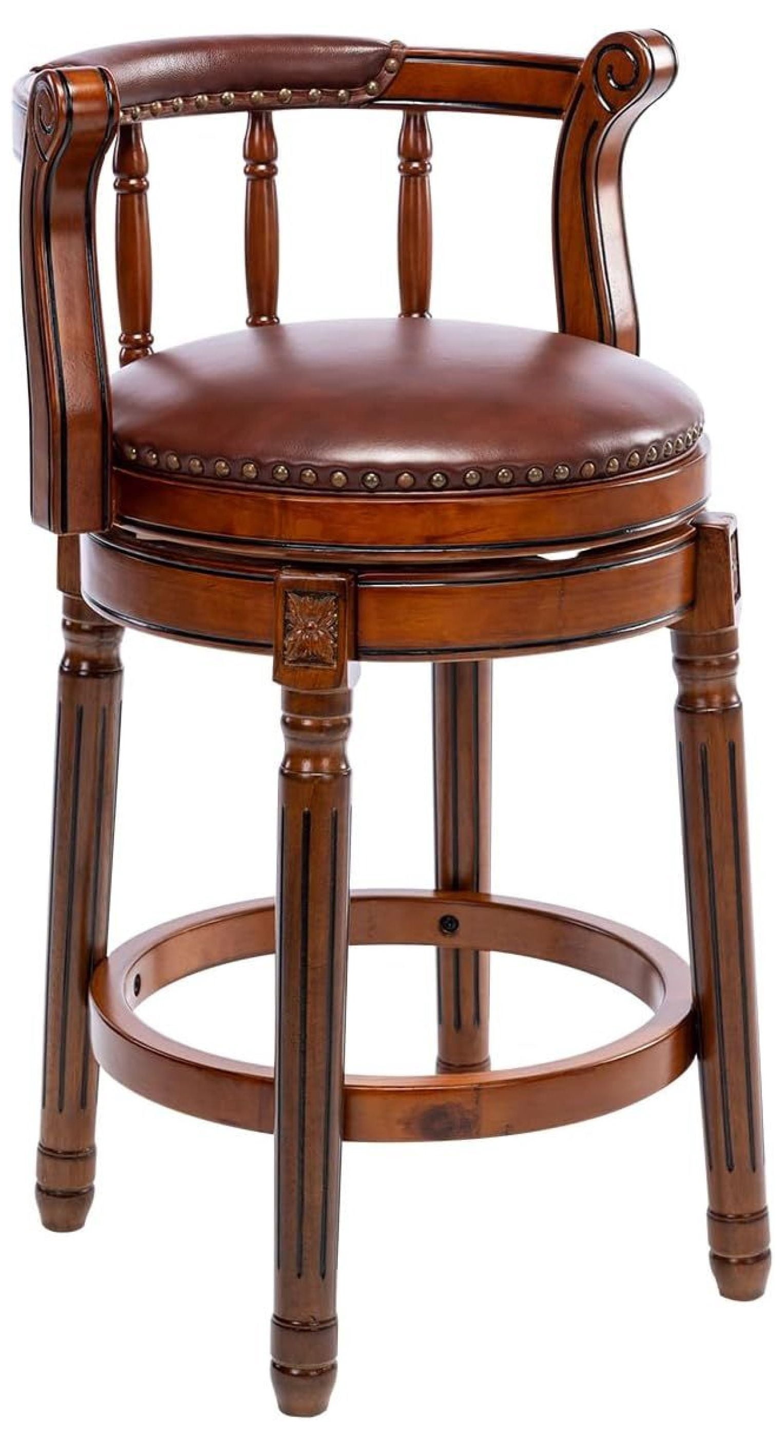 Cowhide Bar Stools - 26" Swivel Bar Height Chairs - Wood Frame - 360 ...