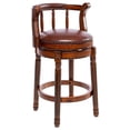 Cowhide Bar Stools - 26" Swivel Bar Height Chairs - Wood Frame - 360 ...