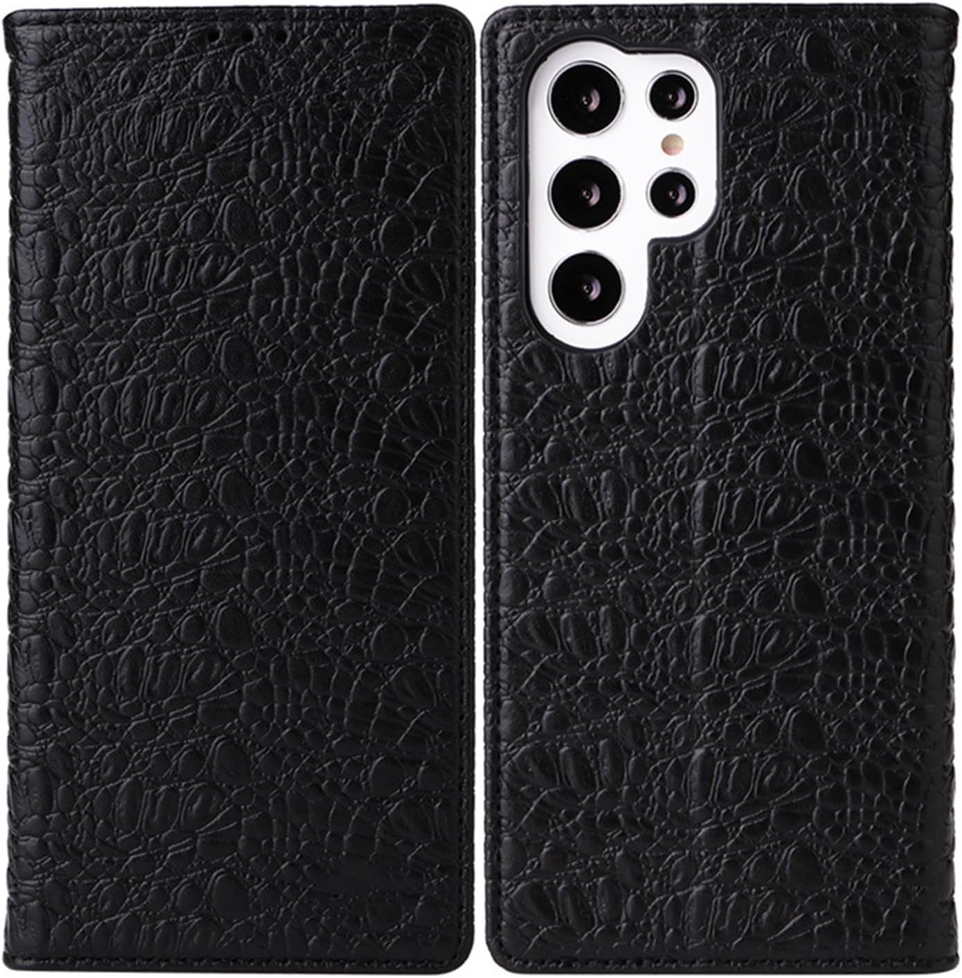 Cowhide Cover for Samsung Galaxy S24ultra/ S24plus/ S24, Luxury Business Genuine Leather Wallet ...